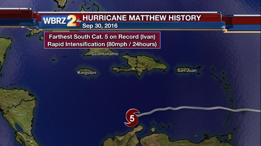 Hurricane Matthew track history