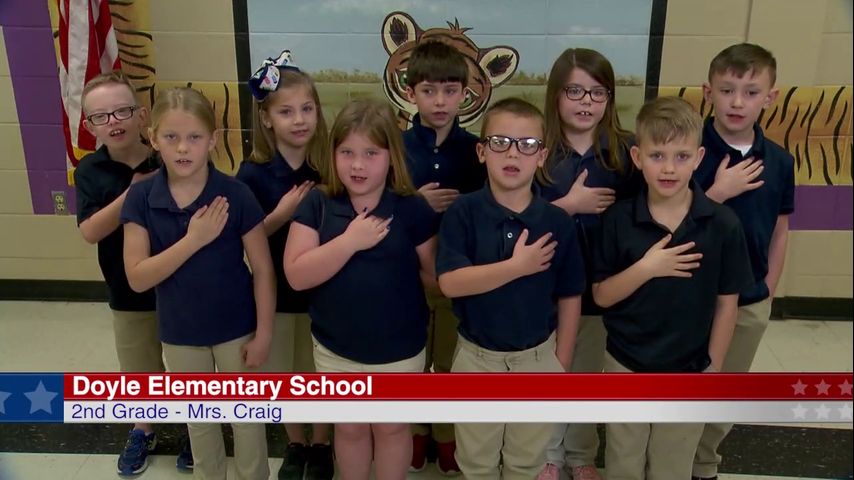 The Pledge of Allegiance: Doyle Elementary School - Mrs. Craig, 2nd Grade