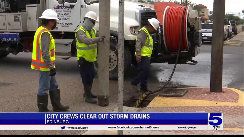 Edinburg crews clear out storm drains