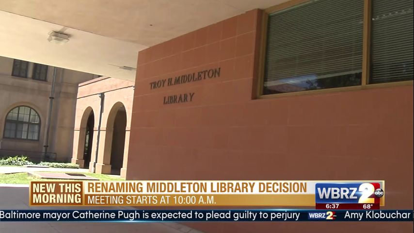 LSU Board to vote on renaming Middleton Library at 10 a.m. Friday