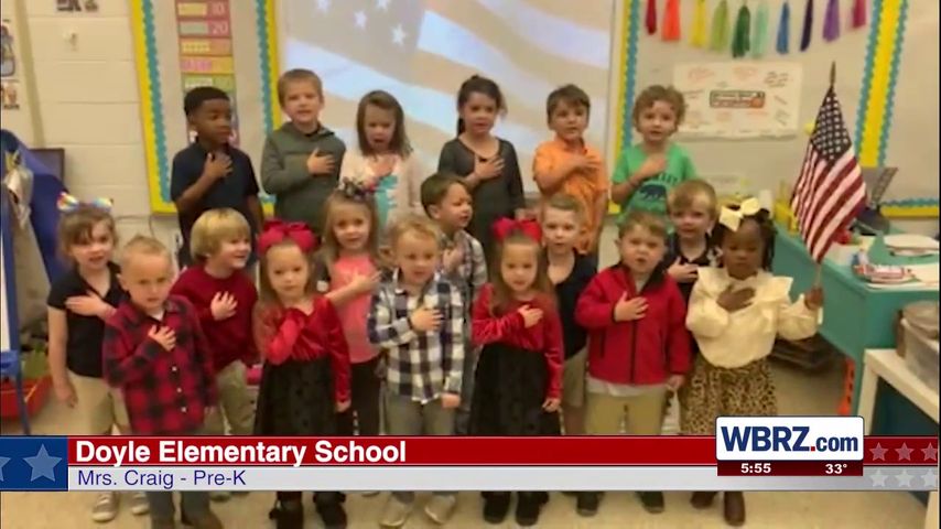 The Pledge of Allegiance: Doyle Elementary School - Mrs. Craig, Pre-K