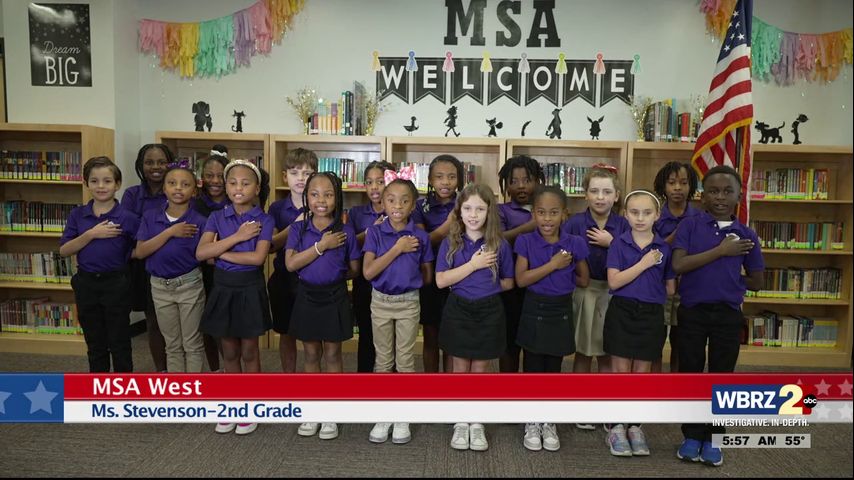 The Pledge of Allegiance, MSA West, Ms. Stevenson, 2nd Grade