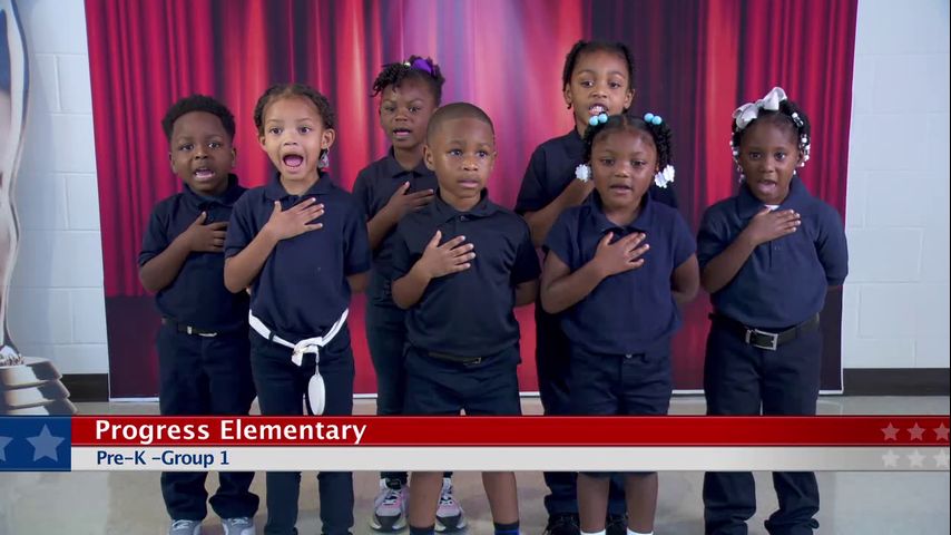 The Pledge of Allegiance - Progress Elementary - Pre K - Group 1