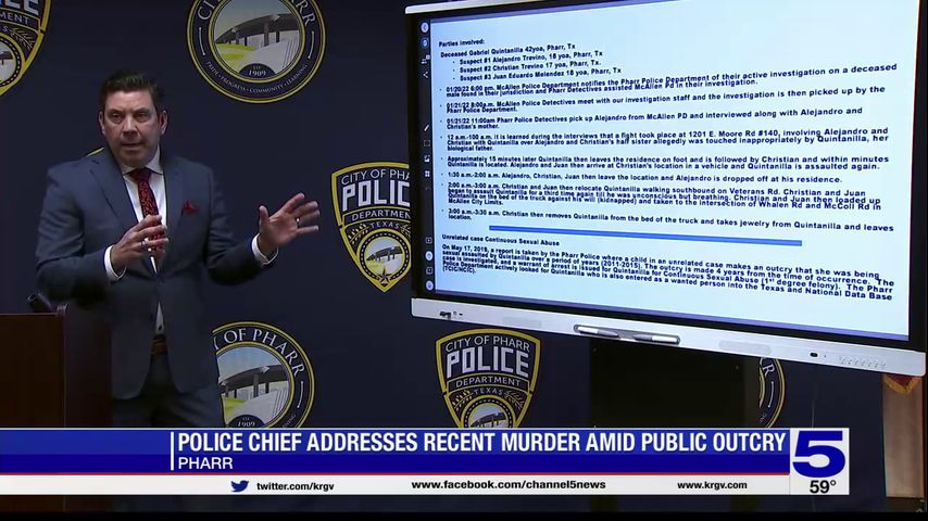 Pharr police chief provides update in homicide investigation