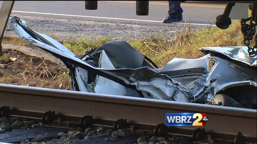 Driver in critical condition after truck hit by train