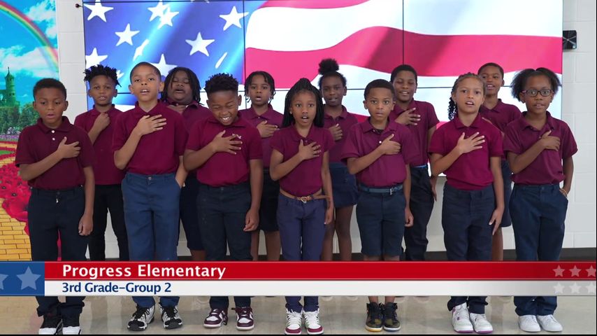 The Pledge of Allegiance, Progress Elementary, 3rd Grade, Group 2