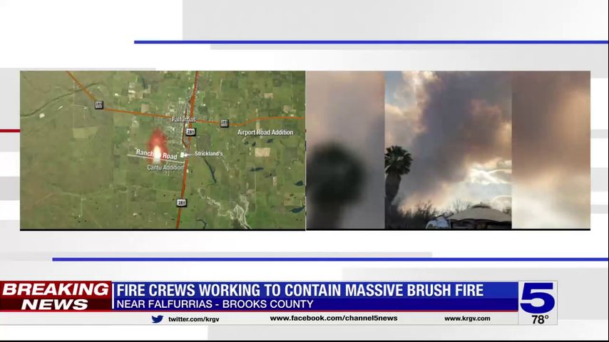 Evacuations underway in Brooks County due to large fire